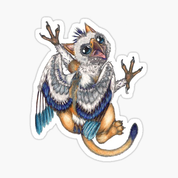 "Unfledged Gryphon" Sticker for Sale by evergeneforest | Redbubble