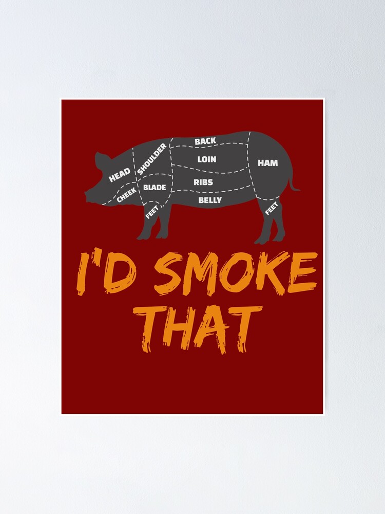 "Grilling , Smoking Meats, I'd Smoke That, Funny Pig Butcher Diagram ...