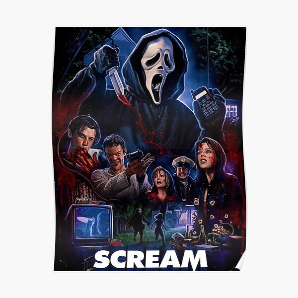 "The scream movie poster" Poster for Sale by stevensmaya | Redbubble
