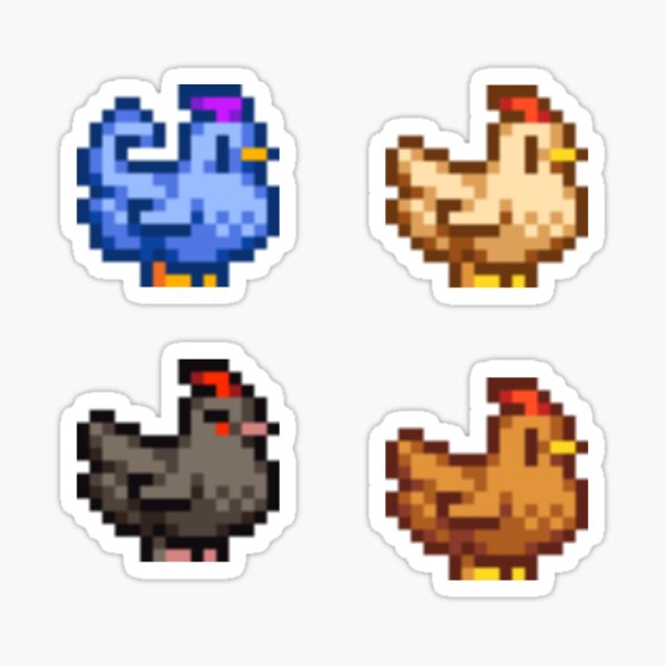 "Stardew Valley Chicken Pack" Sticker by sweetkittens | Redbubble