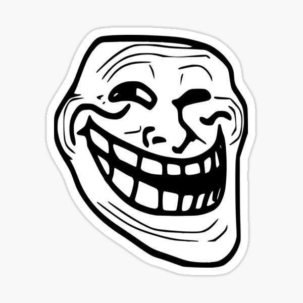 "Funny Memes Smile Face For Kids" Sticker by Shoppingf-ast | Redbubble