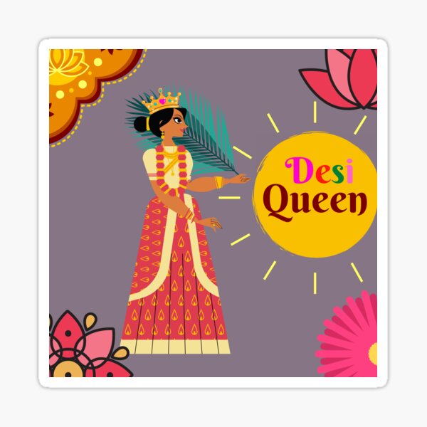 "Desi Lady Indian Girl" Sticker by hunkbelle | Redbubble