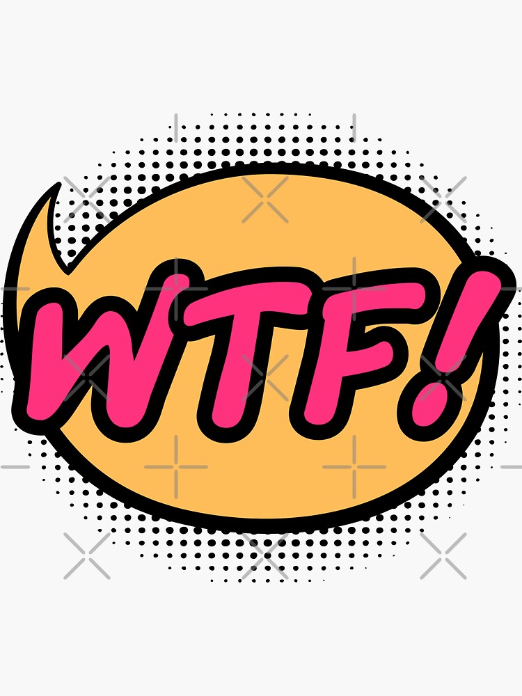 "WTF Comic" Sticker for Sale by L P | Redbubble