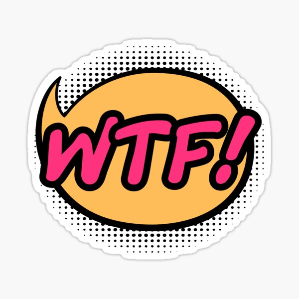 "WTF Comic" Sticker by jillatjasper | Redbubble