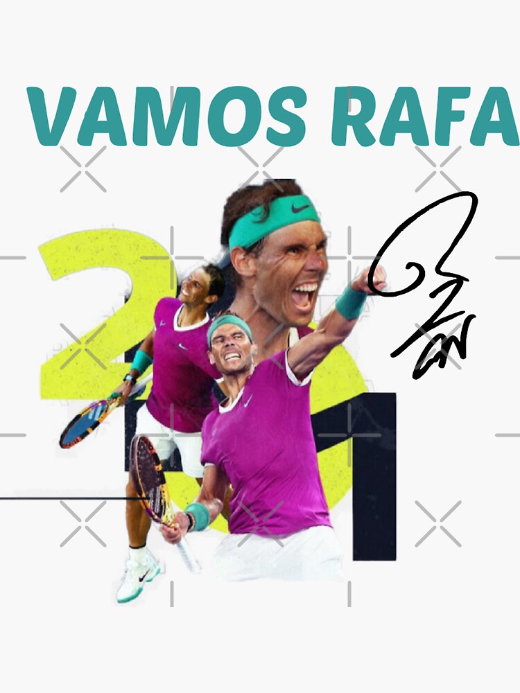 "Rafael Nadal Tenis Player Vamos Rafa" Sticker by VukLine | Redbubble
