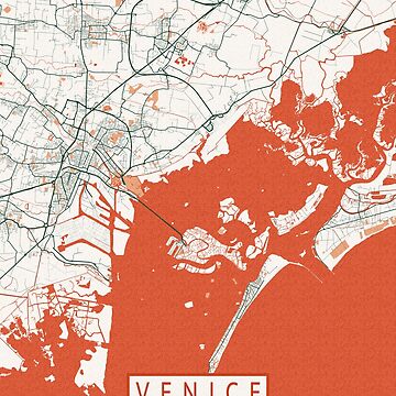 "Venice City Map of Veneto, Italy - Bohemian" Poster for Sale by deMAP ...