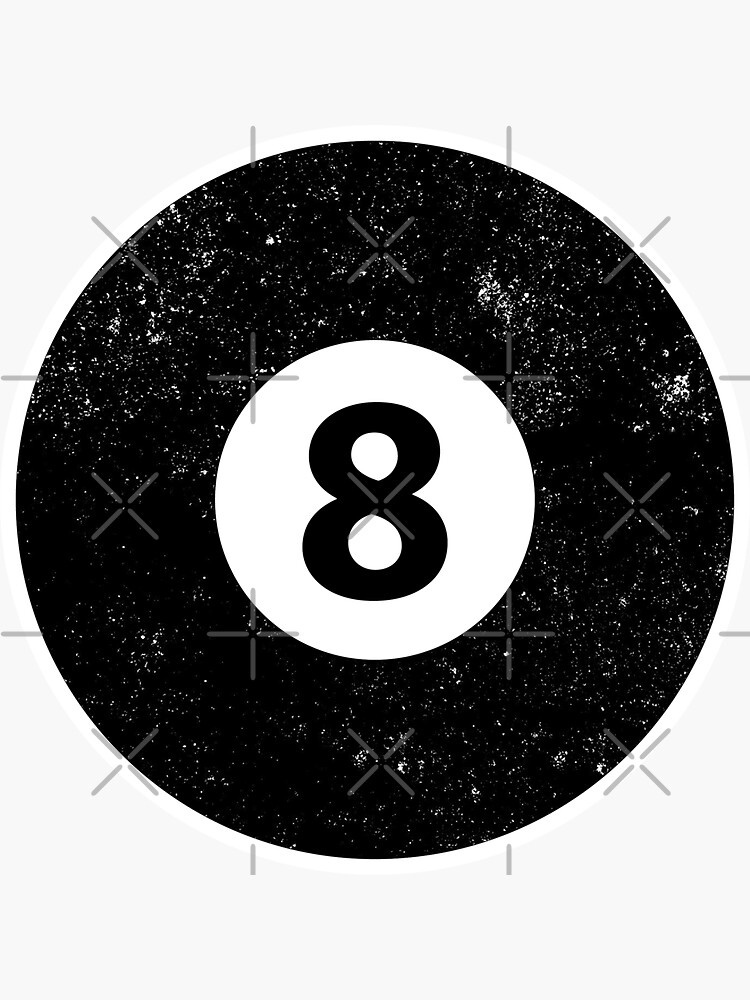 "Magic Eight Ball Billiard Pool" Sticker by Blok45 | Redbubble