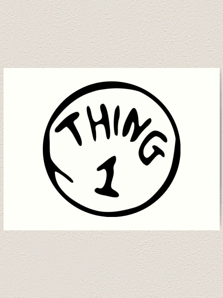 Printable Thing One Logo Thing 1 And Thing 2 Craft Template Non Toy
