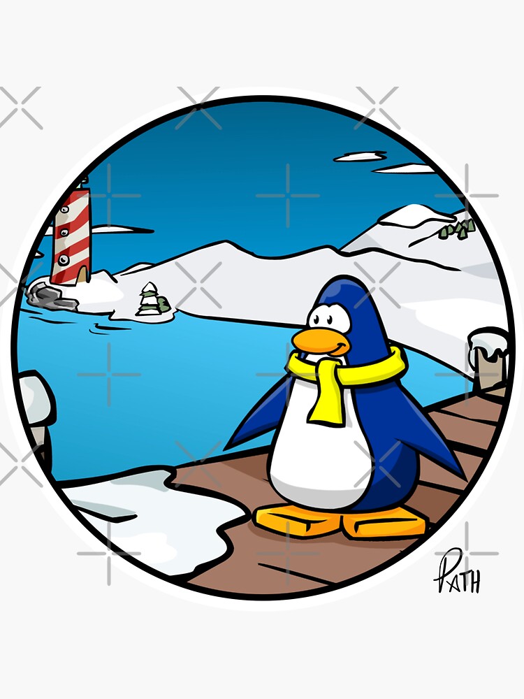 "Penguin at the Dock, Featuring the Lighthouse - Club Penguin" Sticker ...