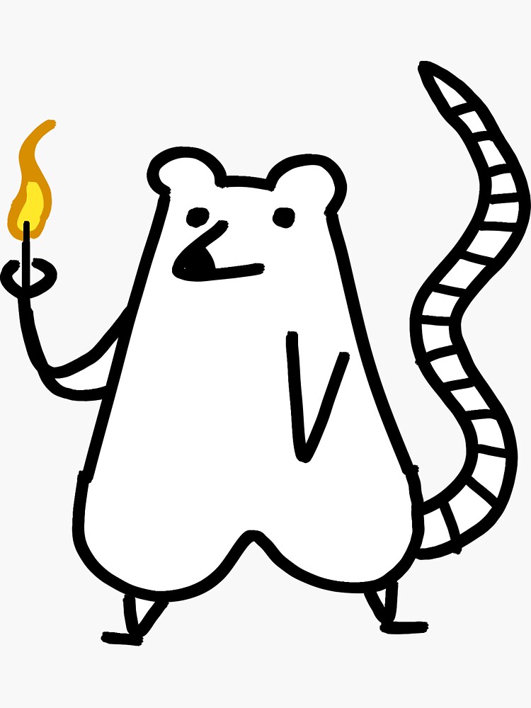 "Arson Rat" Sticker by CaitlinGriff | Redbubble