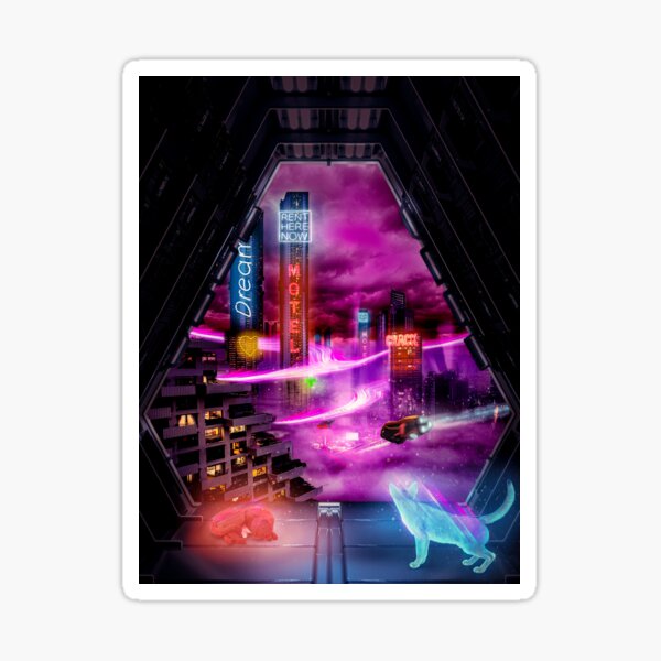 "Synth Kitties" Sticker by Sun-Solomon | Redbubble