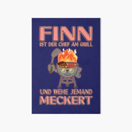 "Finn is the chef at the grill - meat version" Art Board Print by ...