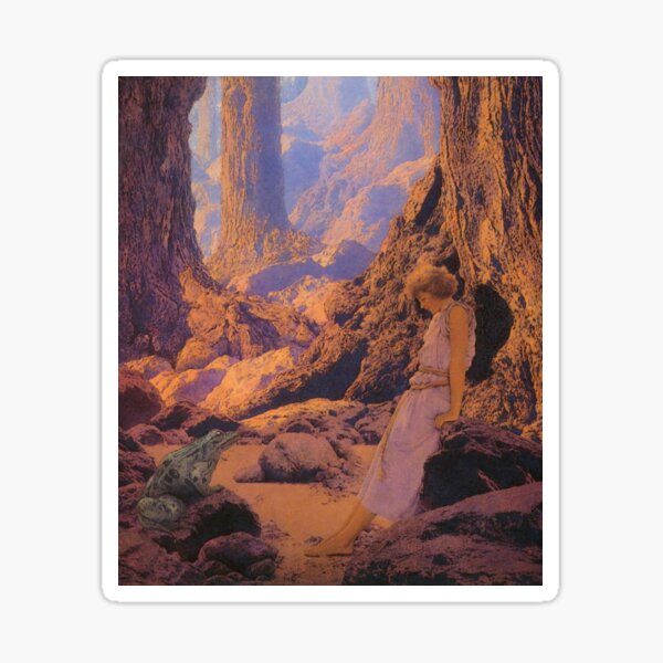 "Maxfield Parrish Ecstasy" Sticker by mouhcinena | Redbubble