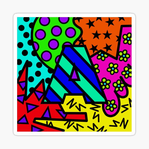 "Alphabet Series - Letter A - Bright and Bold Initial Letters" Sticker ...