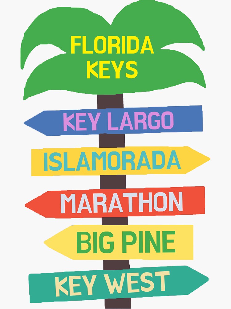 "Florida Keys Signs" Sticker for Sale by kquinlan1 | Redbubble