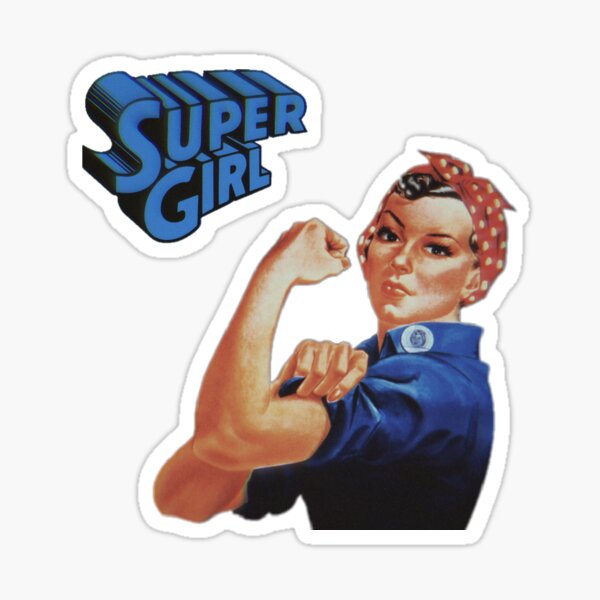 "super girl" Sticker by StickerDomi | Redbubble