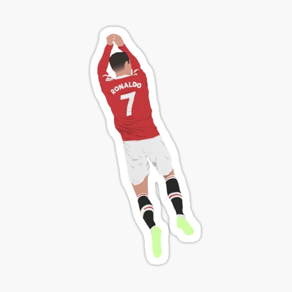 "Siuuu Cristiano Ronaldo Celebration Manchester " Sticker by TheGoodFan ...