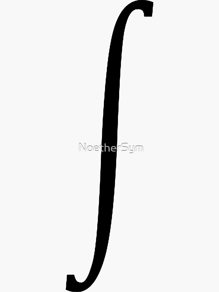 "integral symbol in mathematics" Sticker for Sale by NoetherSym | Redbubble