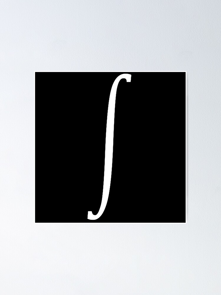 Póster «símbolo integral en matemáticas versión oscura» de NoetherSym ...