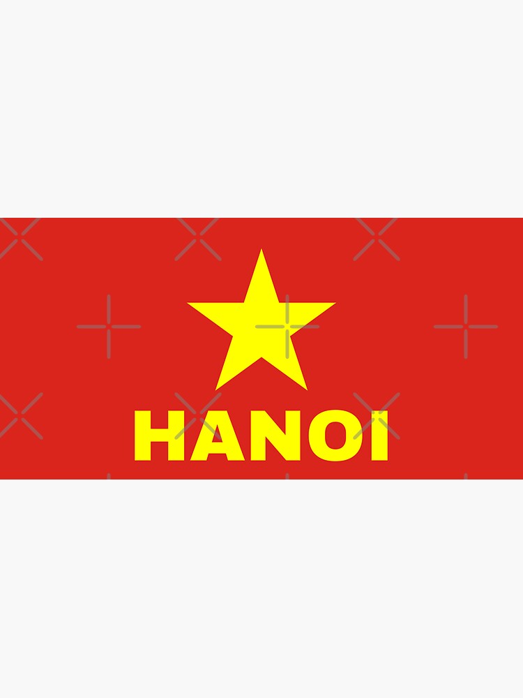 "Hanoi City in Vietnamese Flag" Sticker for Sale by aybe7elf | Redbubble