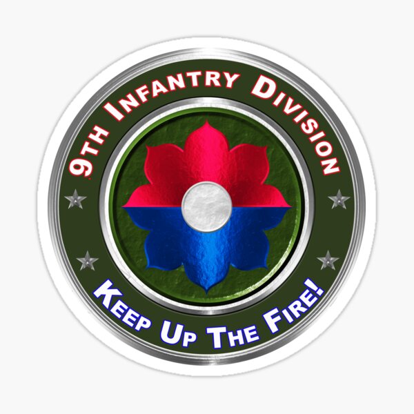 "9th Infantry Division Veteran" Sticker for Sale by SoldierAlways ...
