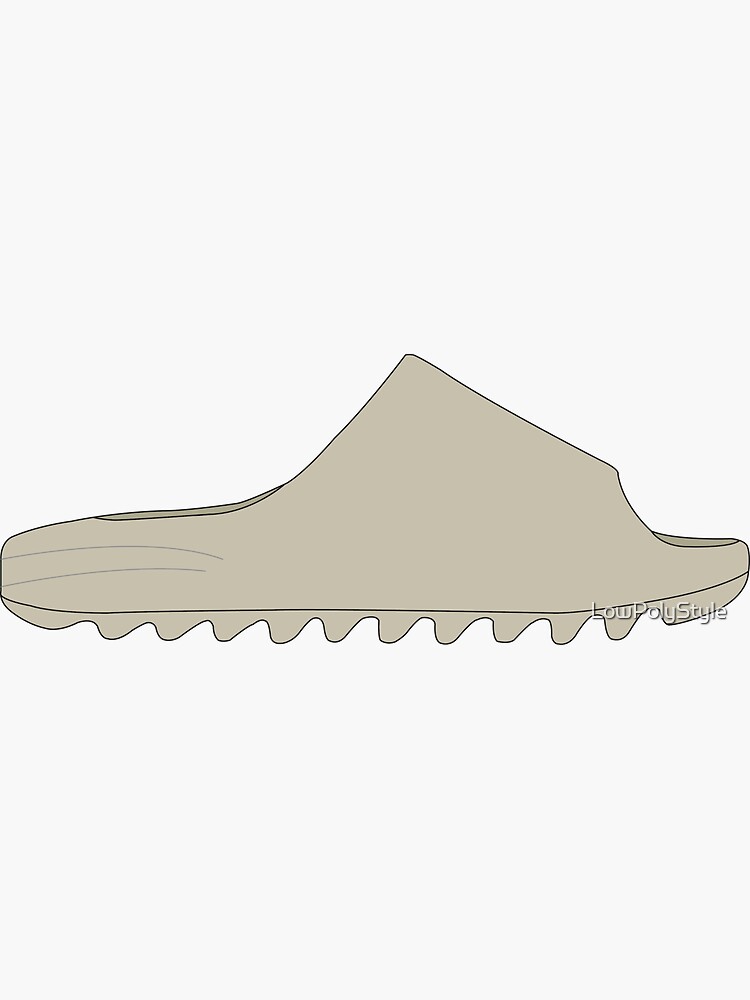 "Adidas Yeezy Slide Pure" Sticker by LowPolyStyle | Redbubble