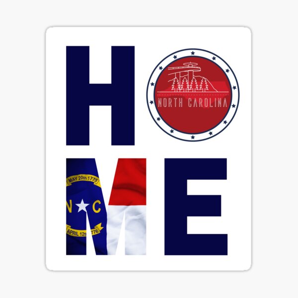 "State of North Carolina NC Tarheel state with love 2" Sticker by ...
