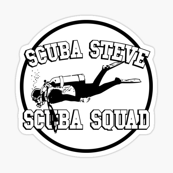 "Scuba Steve Scuba Squad" Sticker for Sale by reskabosca | Redbubble