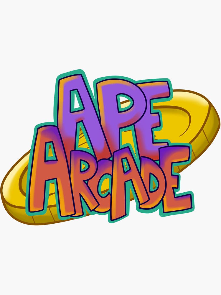 "Ape Arcade Logo" Sticker by ApeArcade | Redbubble