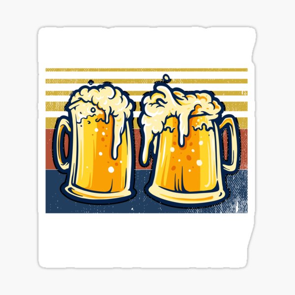 "Beer Birthday Gift Idea Out Drinking" Sticker by DadJokeDescript ...