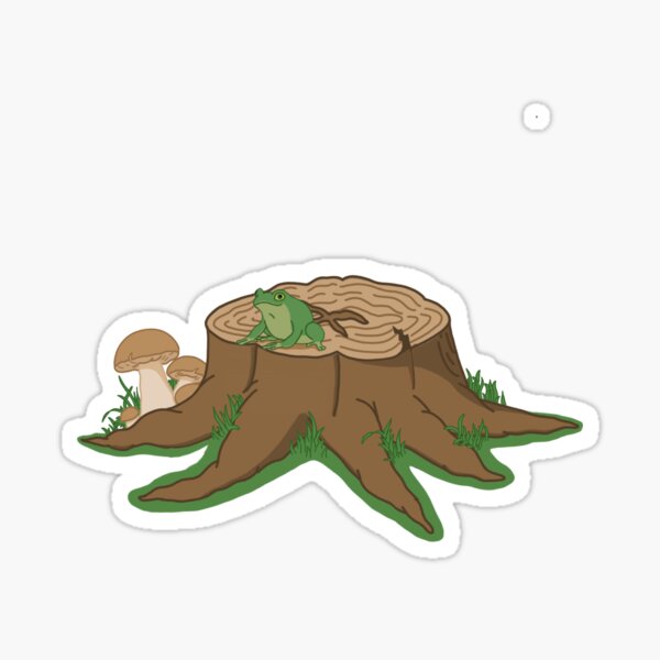 "Frog on the stump" Sticker for Sale by WeBoofin | Redbubble