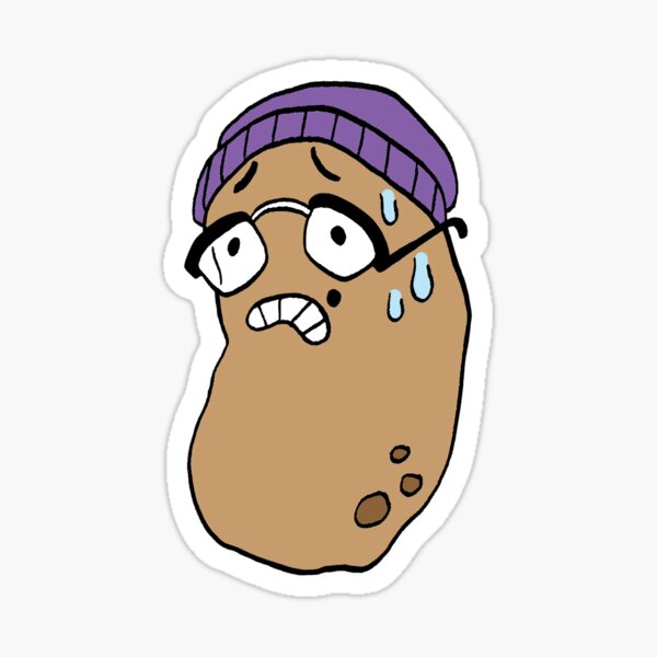 "Scared Potato Z" Sticker by Art-Delirium | Redbubble