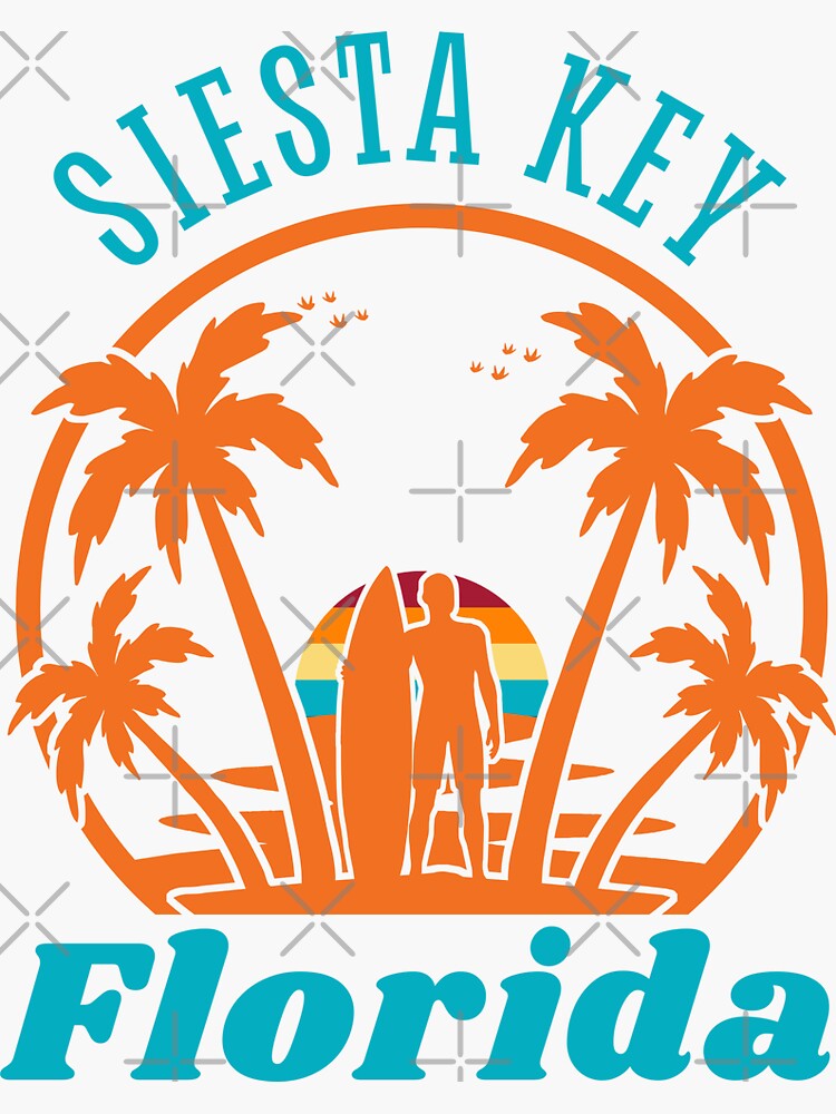 "Siesta Key Florida Sarasota Gulf" Sticker by DadJokeDescript | Redbubble