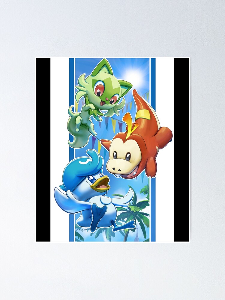 "Quaxly Sprigatito Fuecoco" Poster by RarinaArt | Redbubble