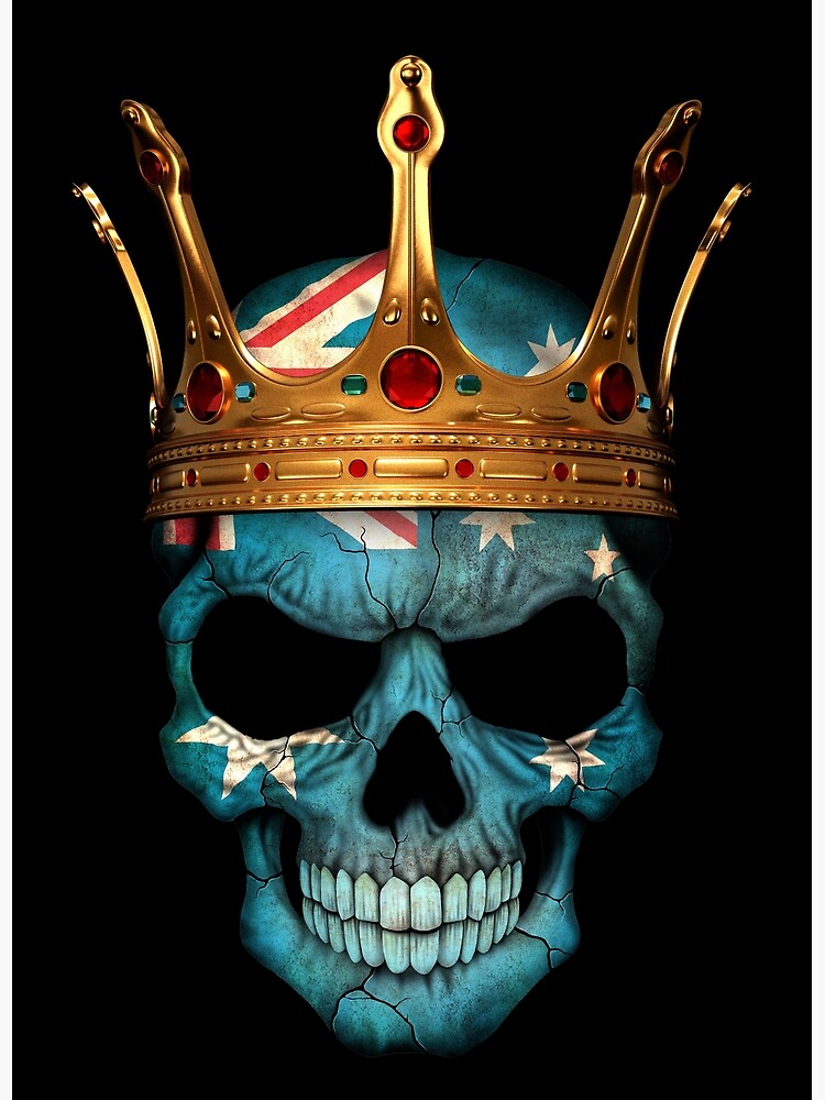 "Australian Flag Skull with Crown" Poster for Sale by JeffBartels ...