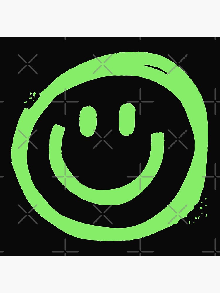 "Lime Green Smiley Face Graphic Art! " Poster for Sale by FreckledFoxCo ...