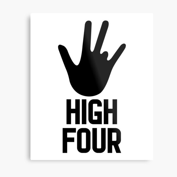 "High Four (Dark Amputee Humor)" Metal Print by SolarDesignRed | Redbubble