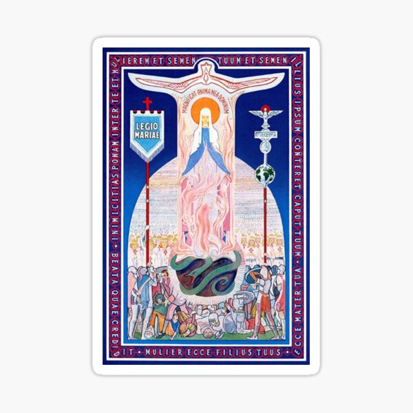 "Legion of Mary, Marijina Legija, Legio Mariae" Sticker by ADMG | Redbubble