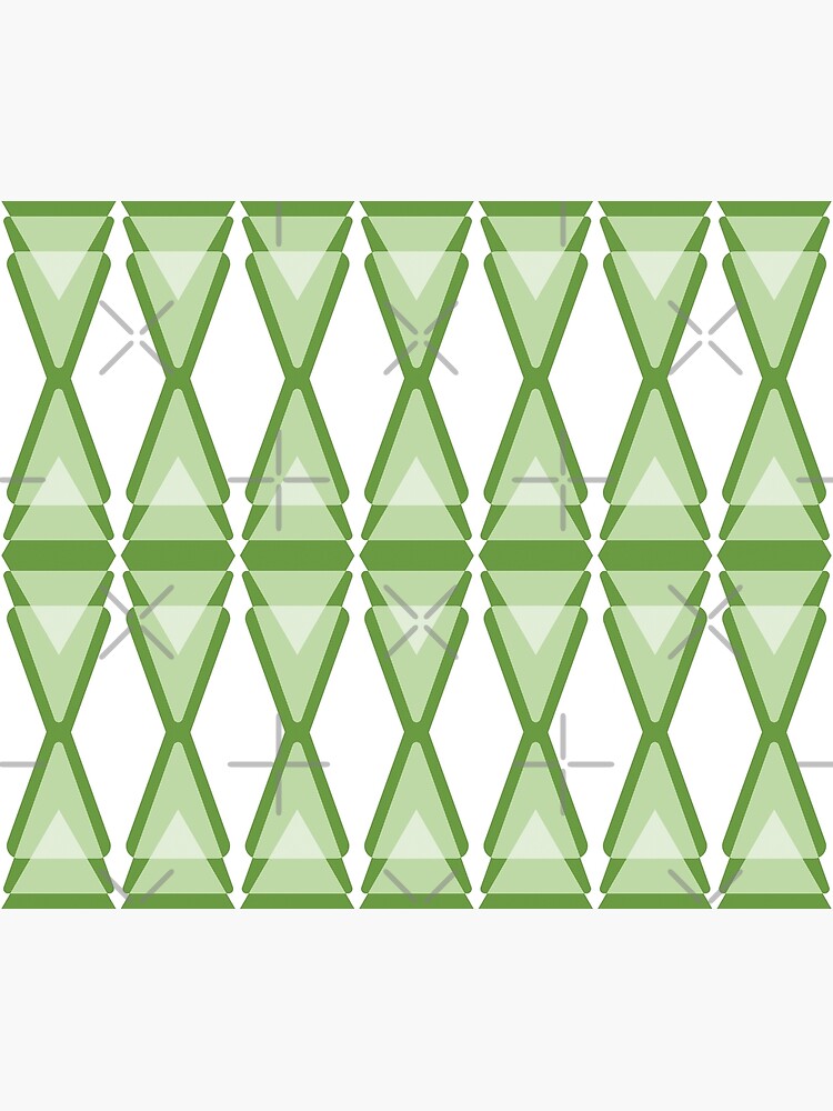 "Rounded Edge Triangles Pattern - Green and White" Poster for Sale by ...