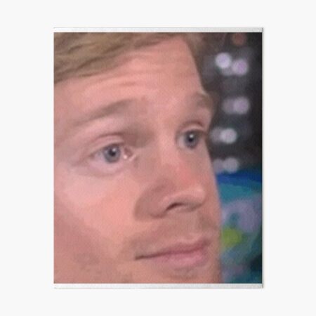 "white guy blinking" Art Board Print by Cheesy-Puffs | Redbubble