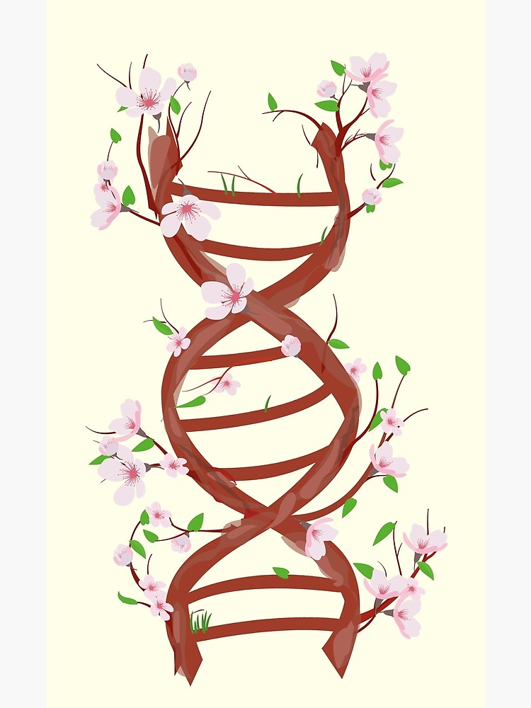 "pastel DNA flowers ,spring dna structure Sakura molecule" Poster for ...