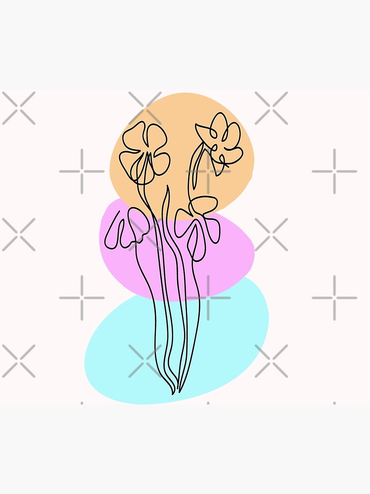 "Abstract One Line Daisy Flower Art" Poster for Sale by virillanissa ...