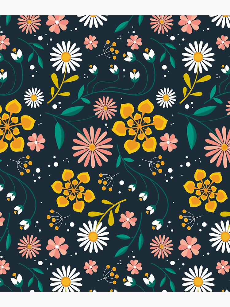 "Flat pressed organic floral design" Sticker for Sale by yuosof1199 ...