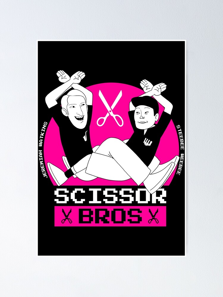 Scissor Bros Merch Scissor Bros Logo Poster By Morinomiya Redbubble