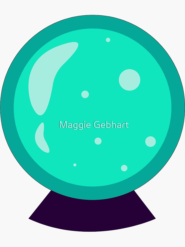"Crystal Ball" Sticker by SpookyDoodles | Redbubble