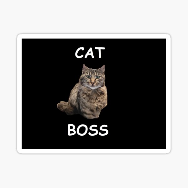 "Cat Boss" Sticker by ArtIsWonderful | Redbubble