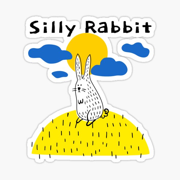 "Silly Rabbit - Cute Animation" Sticker by ThingsInMyHead2 | Redbubble