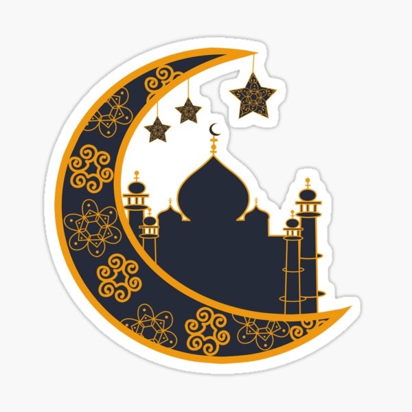 "Islamic star and mooon" Sticker by Bozidar121617 | Redbubble