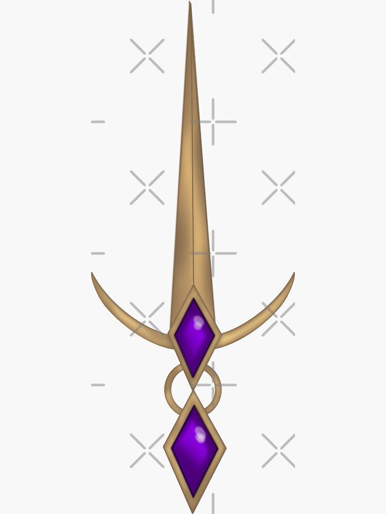 "Amethyst dagger" Sticker by CorvidsCauldron | Redbubble