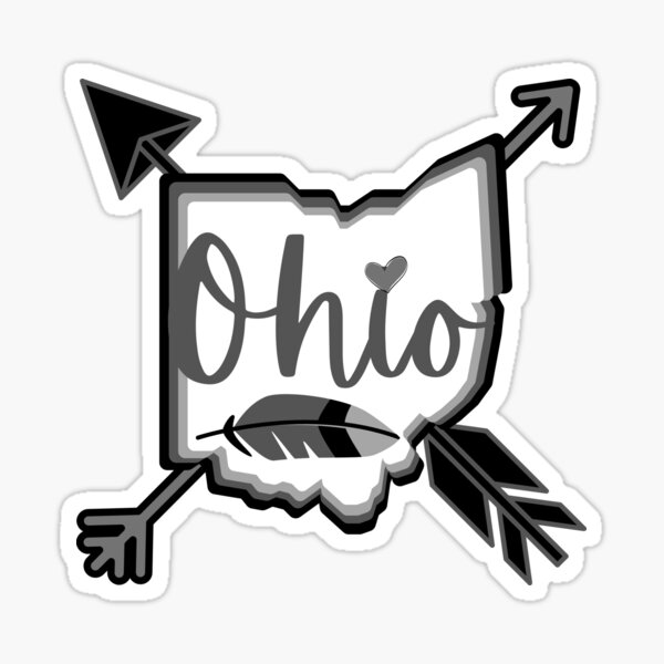 "Ohio Arrows boho gray" Sticker by krissy43231 | Redbubble